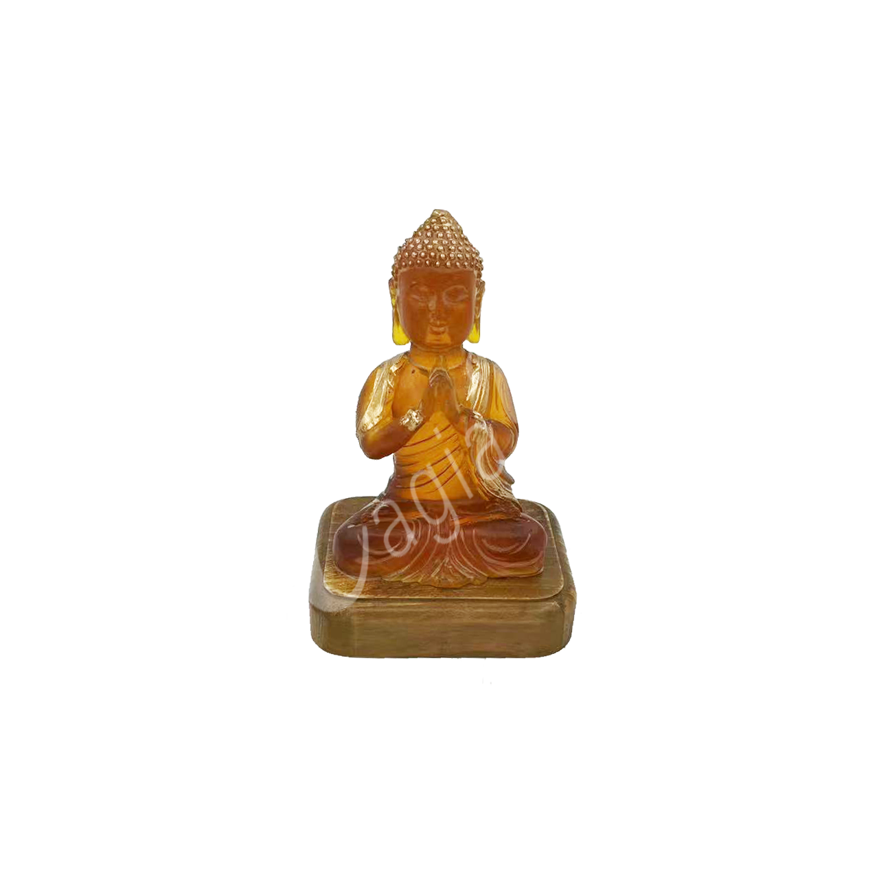 Statue Amber Buddha in Prayer LED Light – Cha Cha Gifts